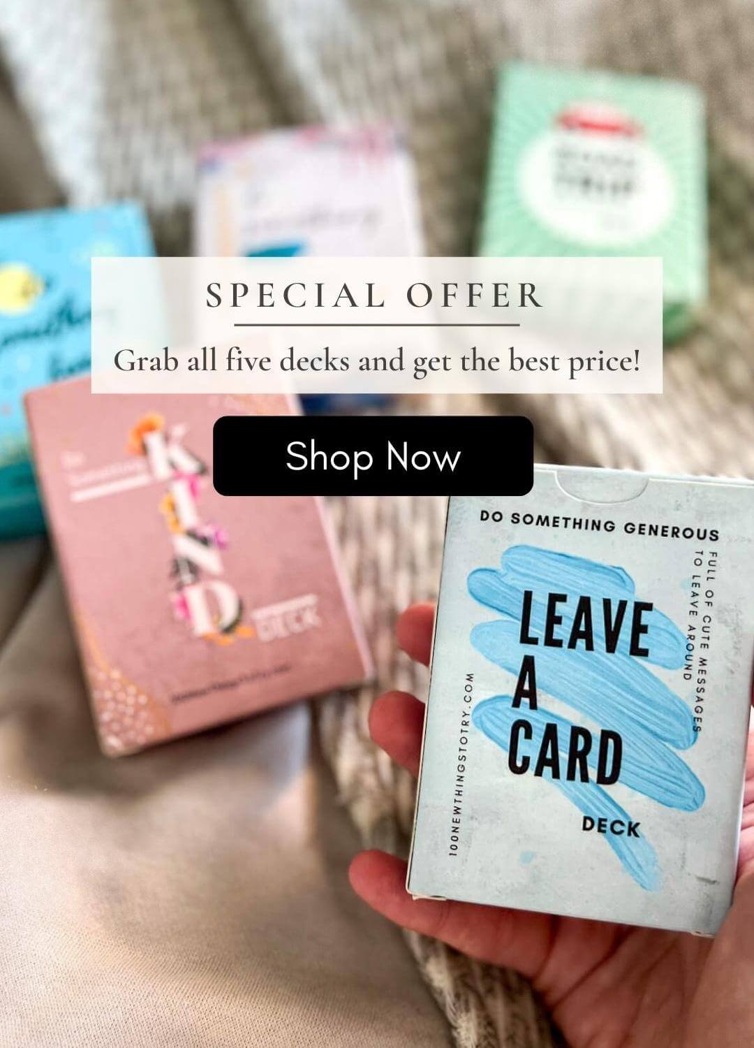 100 New Things Store | Get Your Deck of Cards